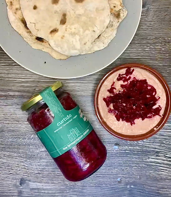 Pink Curtido Hummus – The Fermentation Station UK